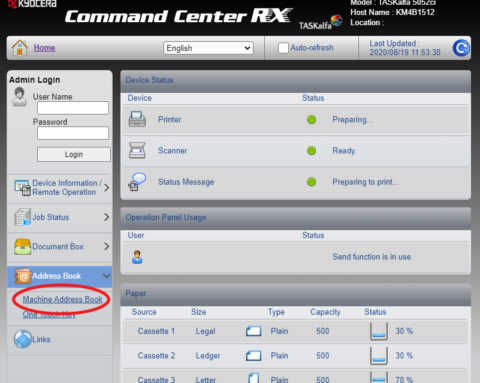 Kyocera Address Book Setup | Set up the Kyocera Address Book