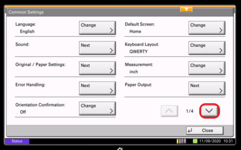 How to update your default scan resolution using the control panel