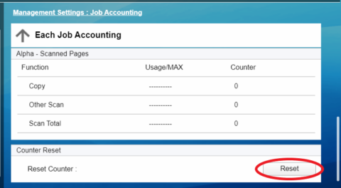 How to Reset the Kyocera job accounting windows 10