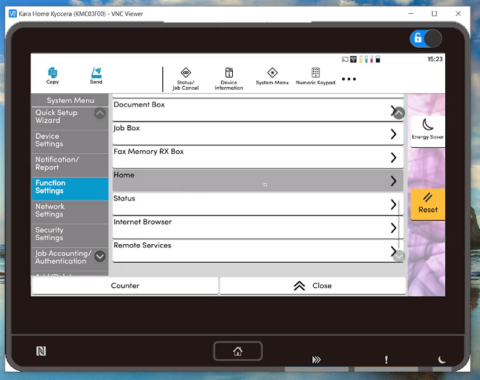 Kyocera printer icons | Add or Remove on the Kyocera TASKalfa