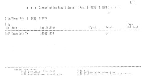 How to print a Ricoh fax transmission Confirmation Page